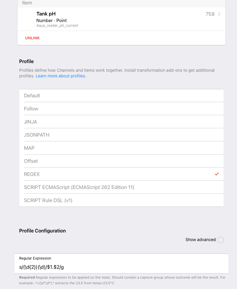 Regex Doesn T Work For Number Widgets OpenHAB Community