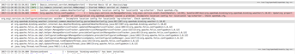 [SOLVED] Weather Binding / Broken - Beginners - openHAB Community