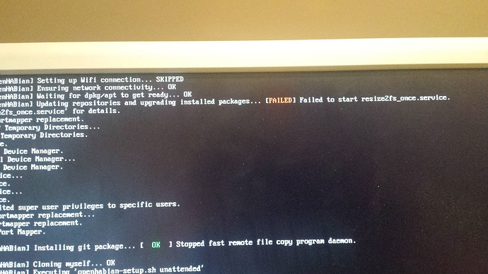 [SOLVED] Failed to start resize2fs_once.services during installation - Installation - openHAB ...