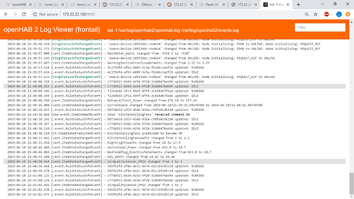 Wall-mounted dedicated tablet showing karaf log:tail - log won't update - Runtime - openHAB ...