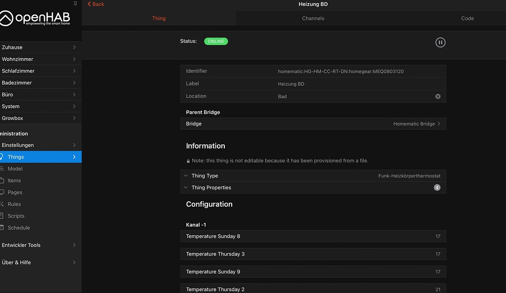 Homematic HM-CC-RT-DN set a Configuration in openhab3 - Other - openHAB ...