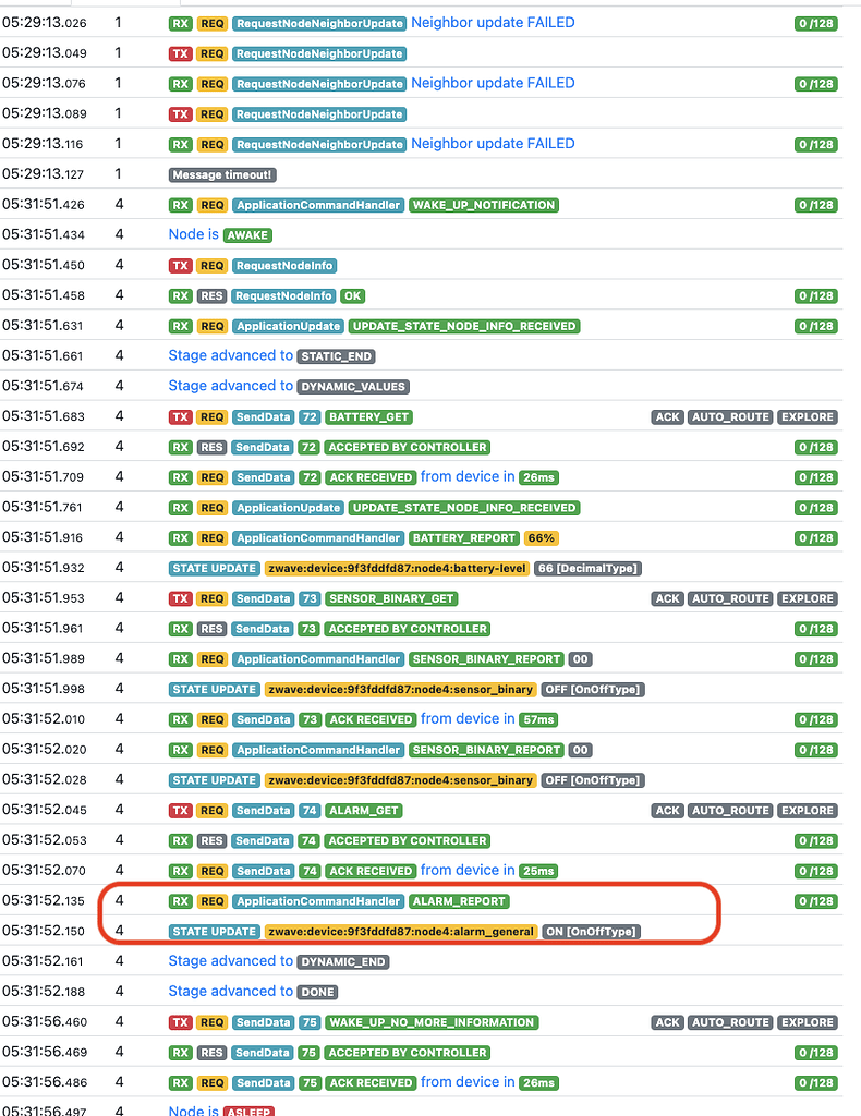 Unexpected alarm report (?) from Zwave device - Bindings - openHAB Community