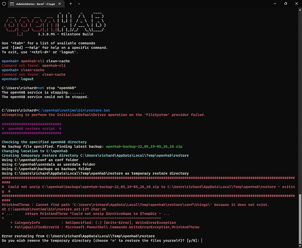 Migrating OH3 from Linux to Windows: Script Errors, Main UI Black Screen/Won't Load ...