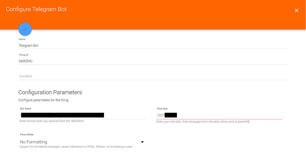 Telegram Binding Chat Id issue - Bindings - openHAB Community
