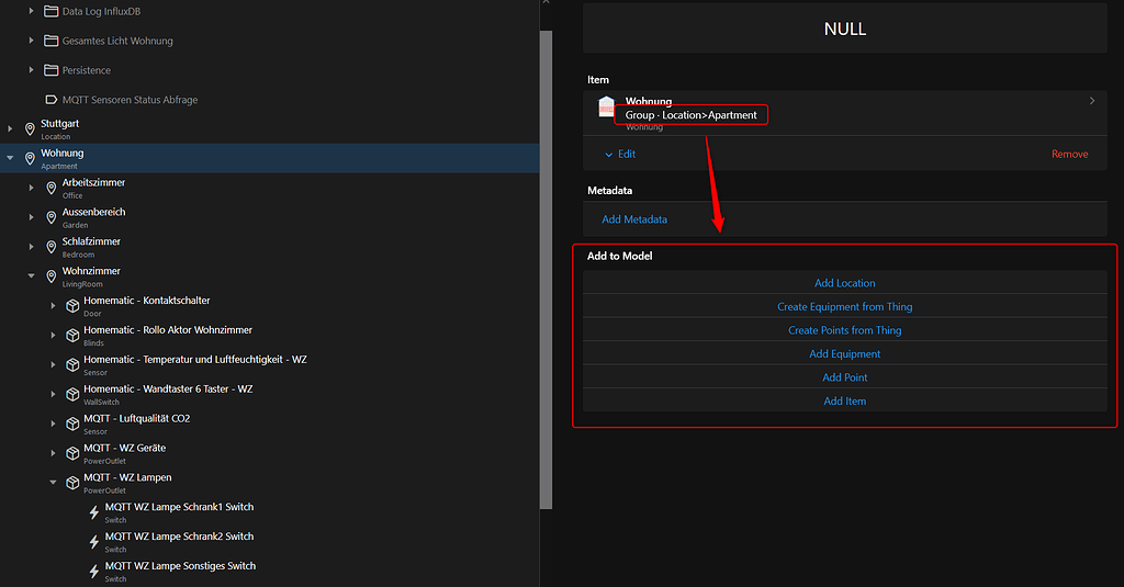 Question to physical hierarchy of locations inside the Model and not being able to add ...
