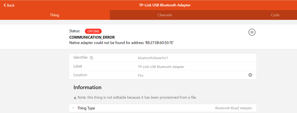 Connect Nano Bluetooth Adpater - Installation - openHAB Community