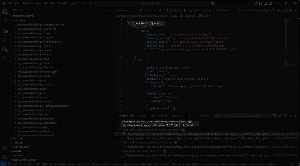 Problem setting up development environment with VsCode for binding development - IDE & Build ...