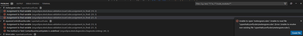 VS Code openHAB "Unable to open" - VS Code - openHAB Community