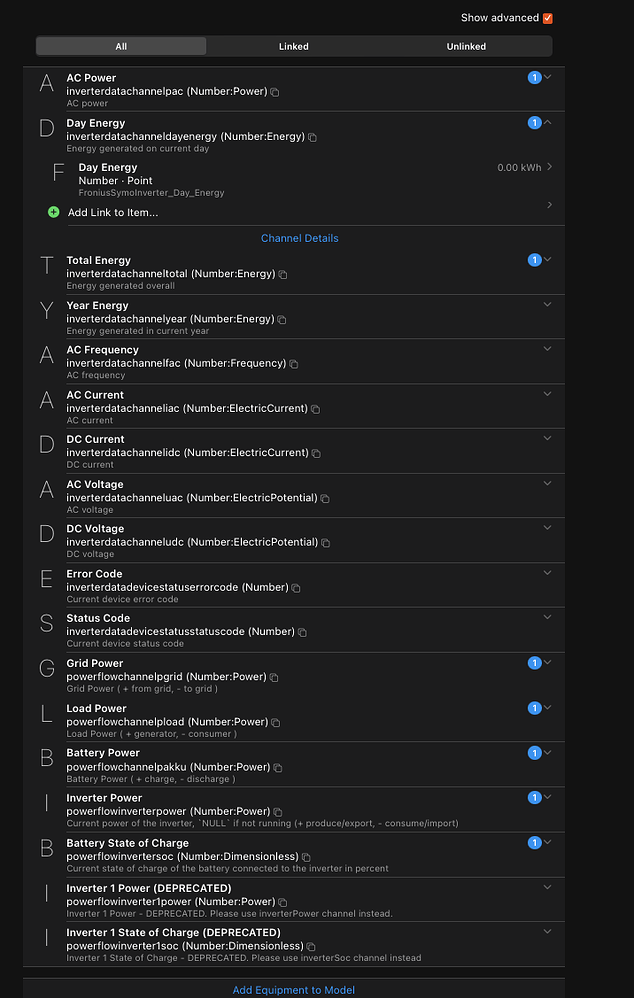 Fronius Binding: missing channels - Bindings - openHAB Community