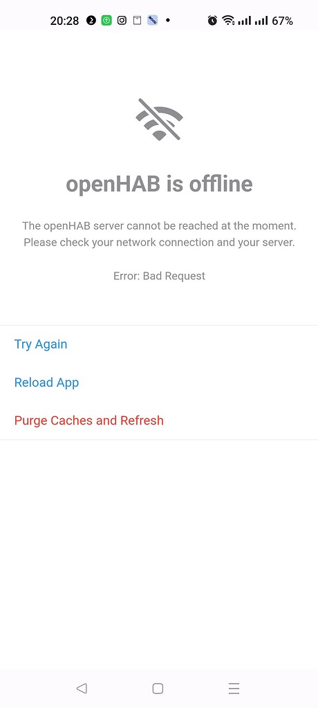 OpenHAB is offline error - Android App - openHAB Community