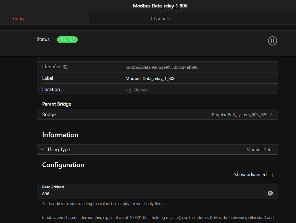 Modbus - switch relay on/off - Beginners - openHAB Community