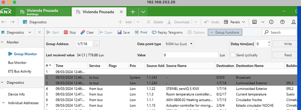 Not reading light levels from KNX bus - Items & Sitemaps - openHAB Community