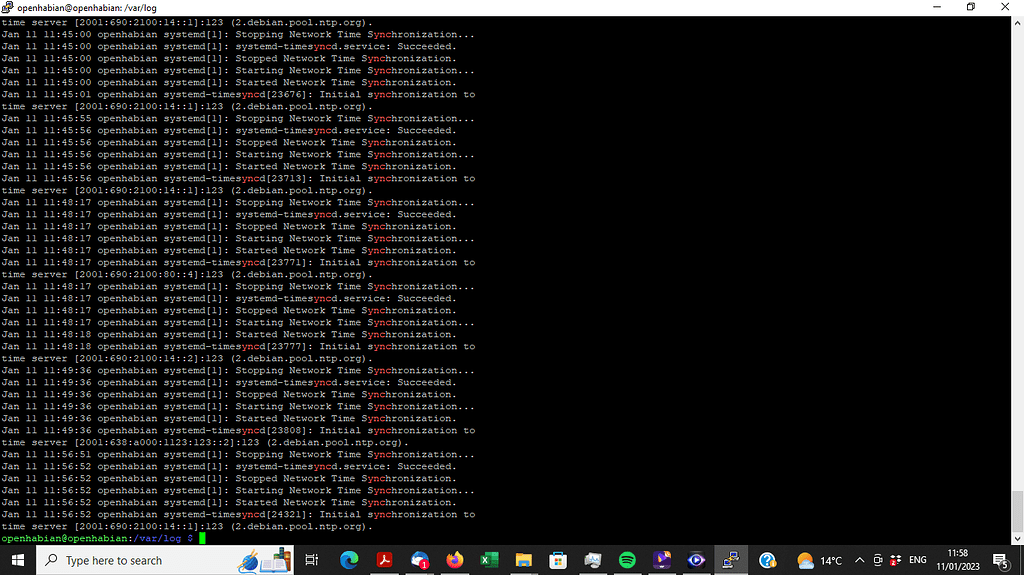 Timesyncd stop_start behaviour - Beginners - openHAB Community