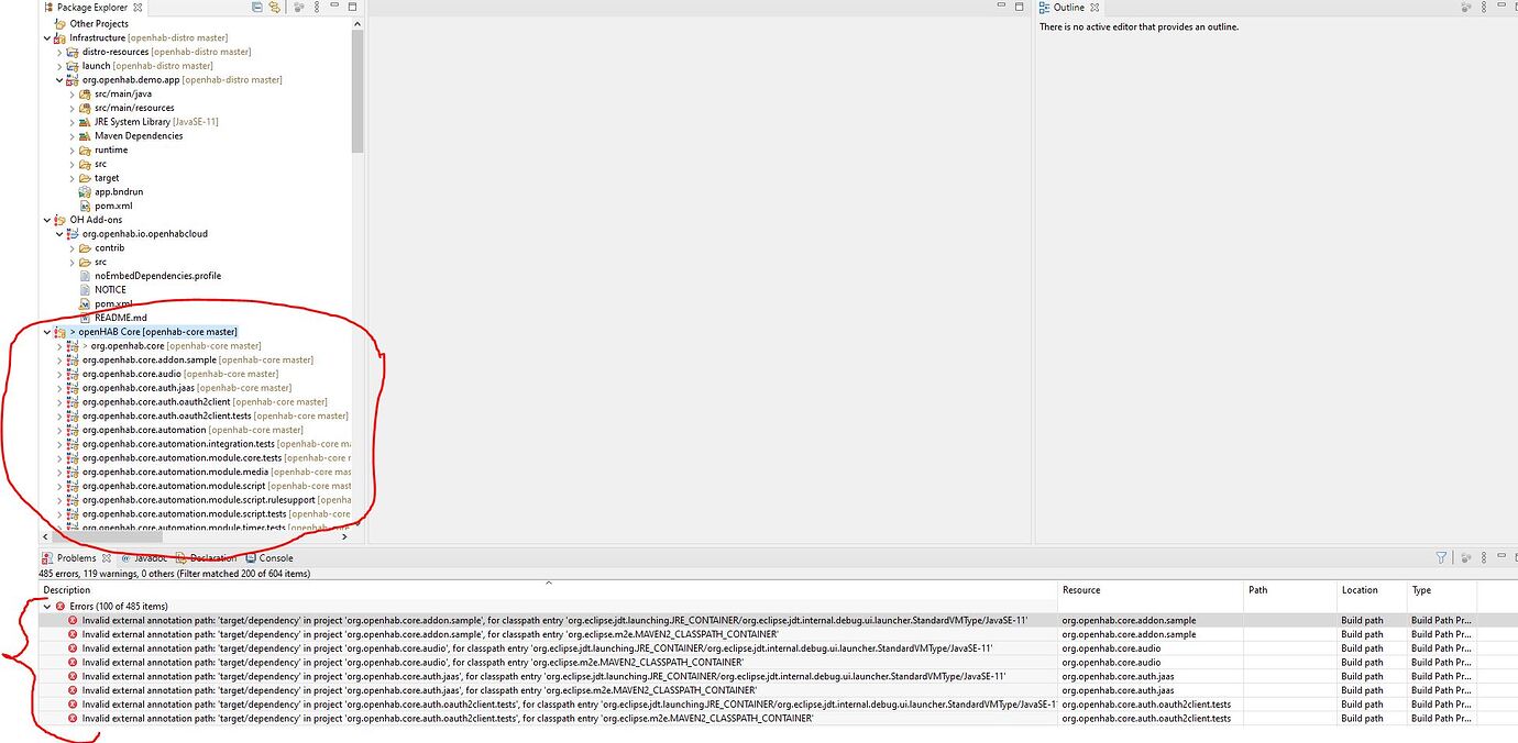 OH3 Eclipse new installation errors - IDE & Build - openHAB Community