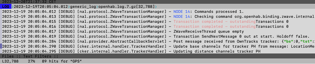 LNAV: interesting log file analyzer for the commandline - Other - openHAB Community