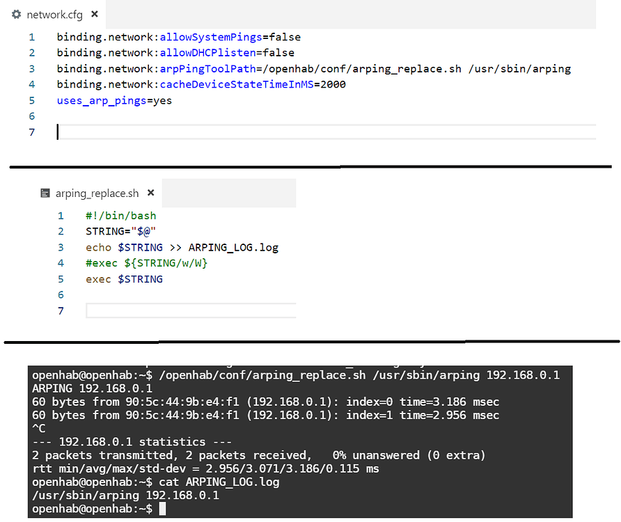 Arping Does Not Work In Openhab But It Does On Cmd Beginners Openhab Community