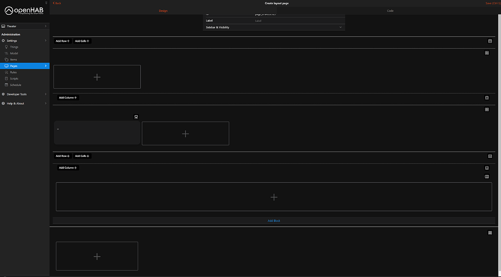 Confusing UI when creating OH3 pages - very hard to interpret the hierarchy - Beginners ...