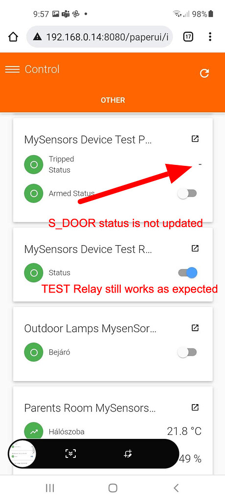 Solved Oh Receive Mysensors Message But Item Not Updated Bindings Openhab Community 