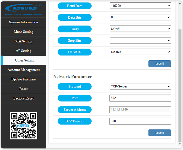 Modbus TCP connection to EPEVER Solar controller - Bindings - openHAB Community