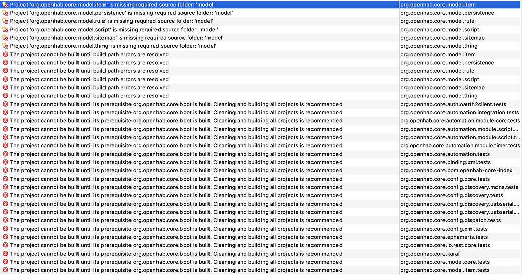 Eclipse IDE failed to build Core - IDE & Build - openHAB Community