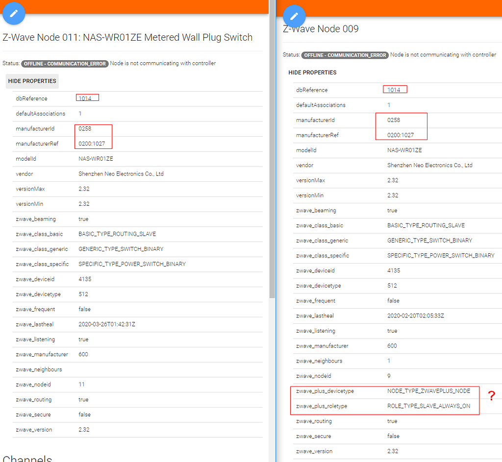 2 exactly identical ZWAVE devices have different channels - Bindings - openHAB Community