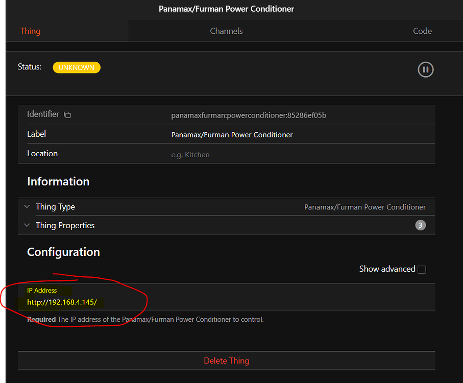 Add new Thing UI - field validation? - Bindings - openHAB Community