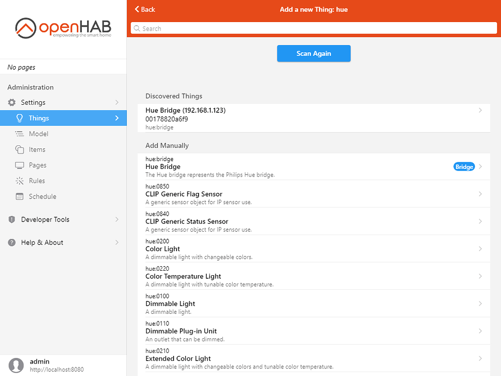 Getting Started with OH3: rewriting the tutorial - 3. Adding a Thing (simple) - Documentation ...