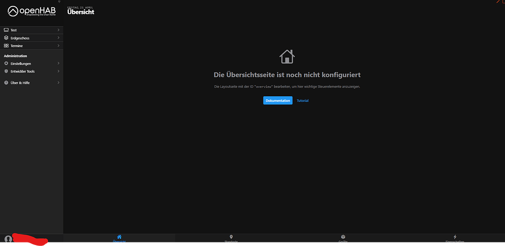 [Solved] openHab 3 UI suddenly shows "Overview not yet configured" and no click works - Runtime ...