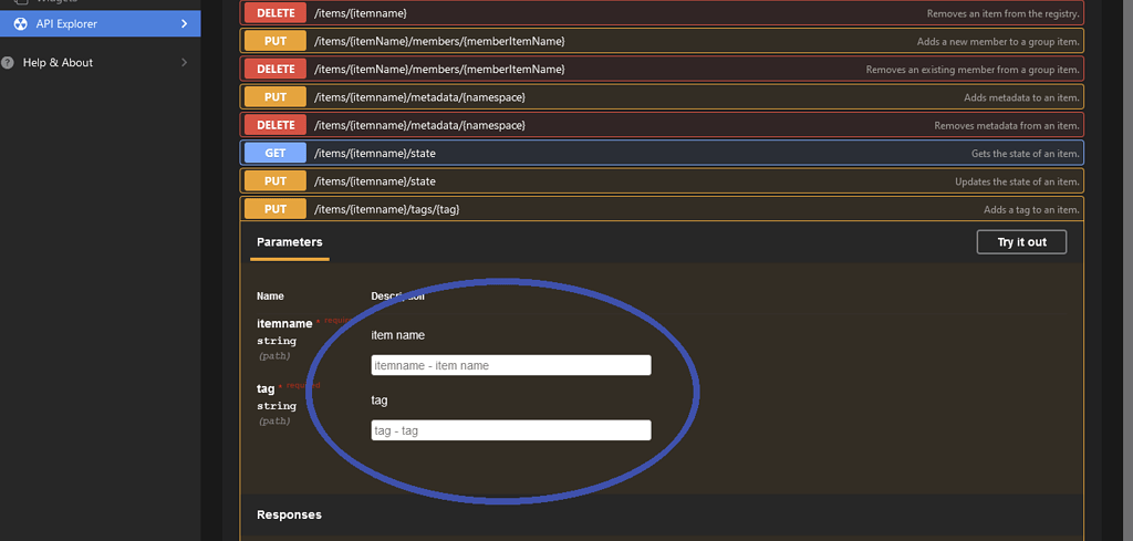 openHab 3.0 => API Explorer => Items - Beginners - openHAB Community