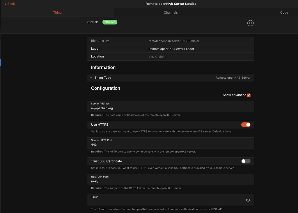 [SOLVED]: Trying to connect my summer house via Remoteopenhab - Bindings - openHAB Community