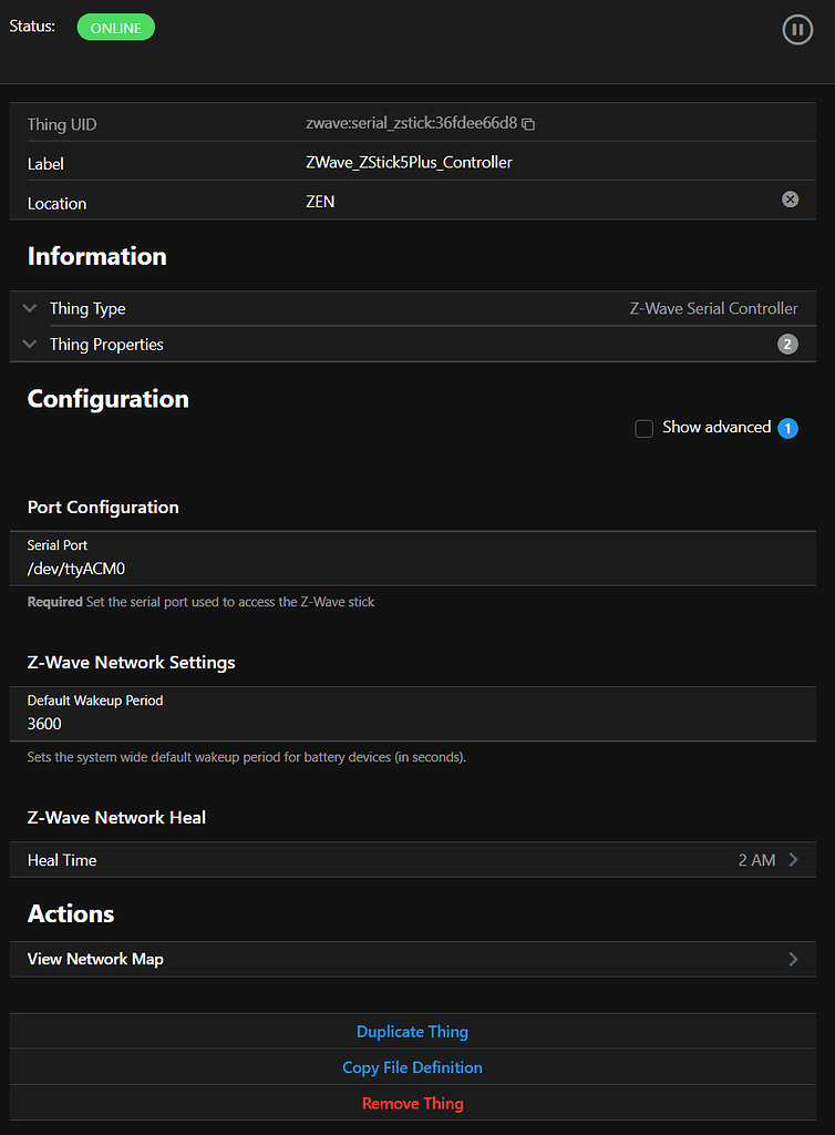 Z-Wave Exclusion button missing in z-Wave controller - Bindings ...