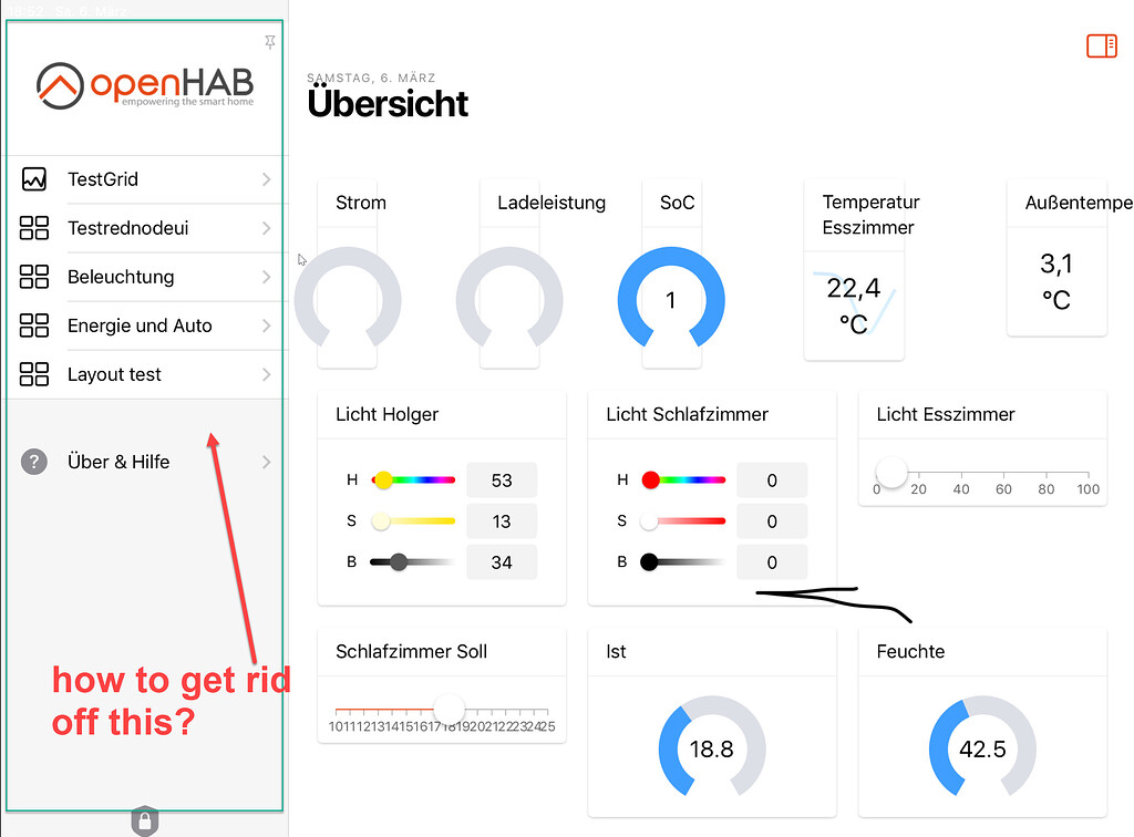 How not to display the left column (for iPad) - UIs - openHAB Community