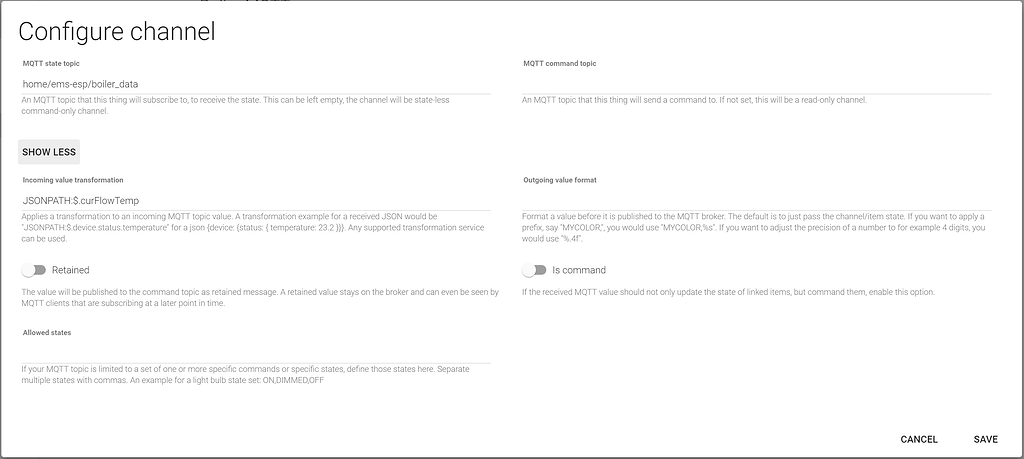 MQTT 2.4 convert string to number in JSONPATH? - Bindings - openHAB Community