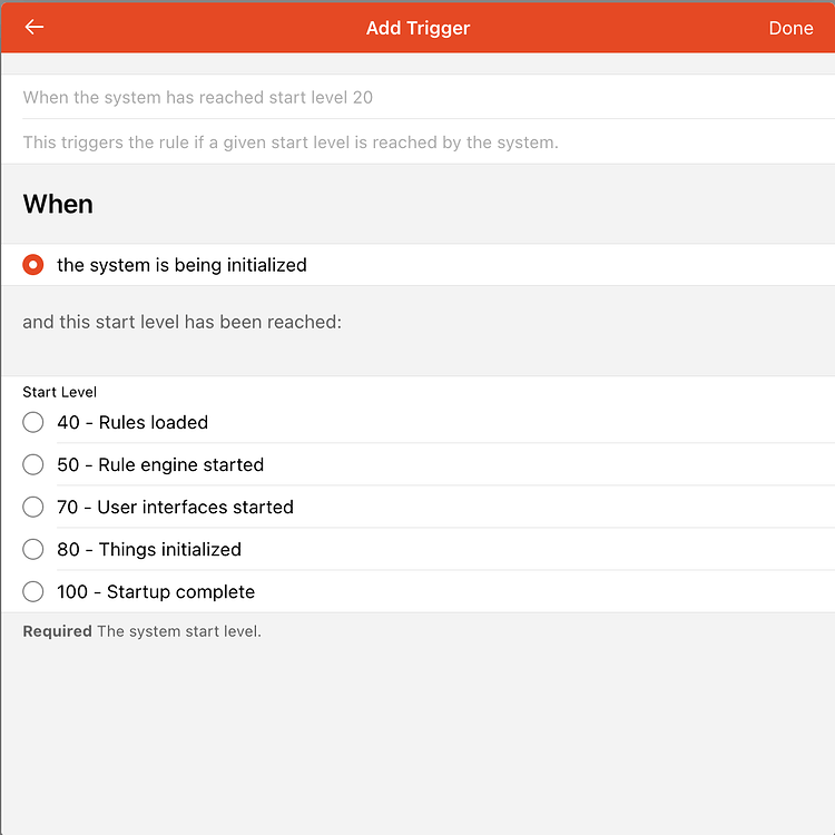 "system started" trigger only if system really started - Scripts & Rules - openHAB Community