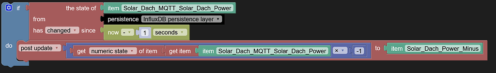 Help for simple calculation * -1 - Scripts & Rules - openHAB Community
