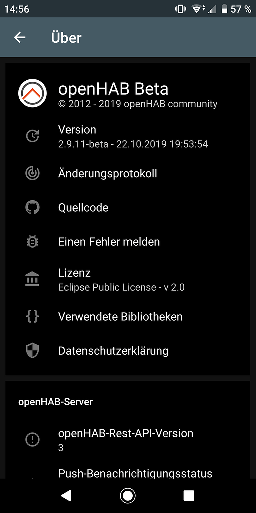 [SOLVED] openHAB Beta Problems with Android9 and webview url - Android App - openHAB Community