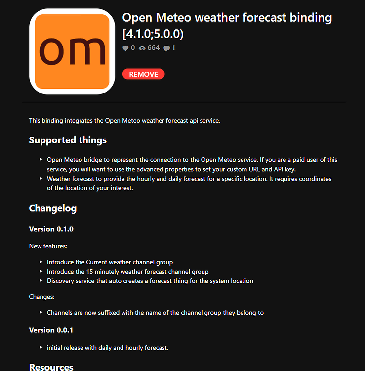Open Meteo weather forecast - Bindings - openHAB Community