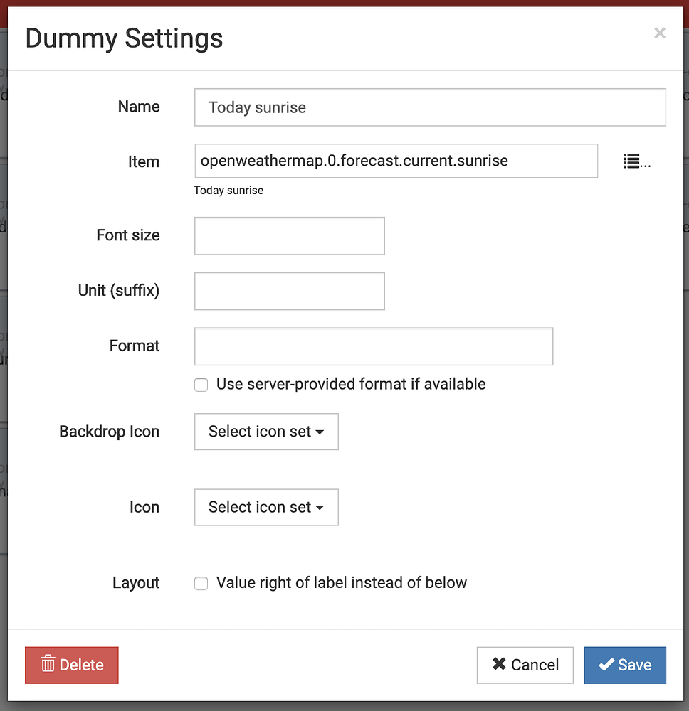 Convert timestamp value into readable format in Dummy Widget - HABPanel - openHAB Community