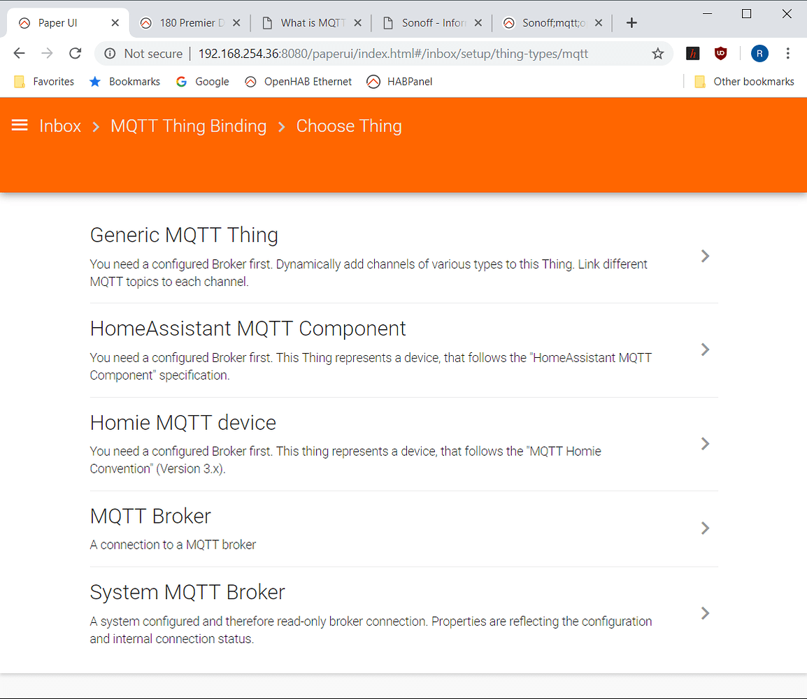 Sonoff;mqtt;openhab - Beginners - openHAB Community