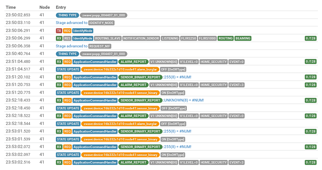 Popp CO sensor 004407 not reporting burglar alarm - Bindings - openHAB Community