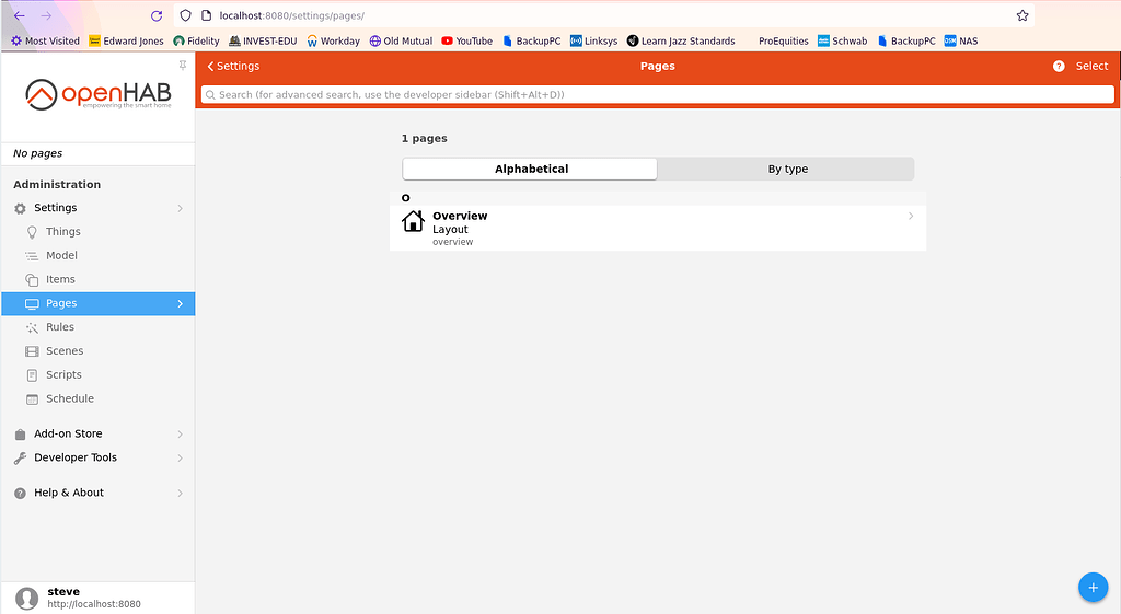 MainUI page missing tabs - Beginners - openHAB Community