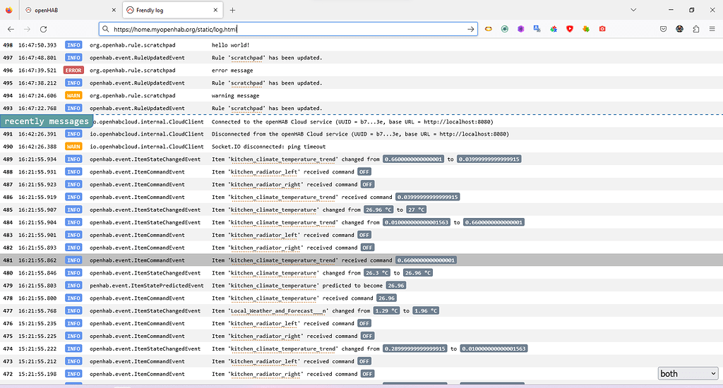 Frendly log instead of frontail - Solutions - openHAB Community