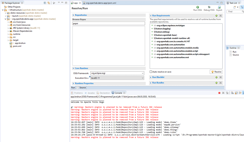 Eclipse IDE setup No PaperUI - IDE & Build - openHAB Community