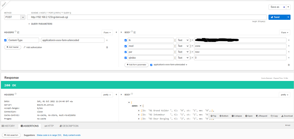 How to execute http POST command and read json output? - Bindings - openHAB Community