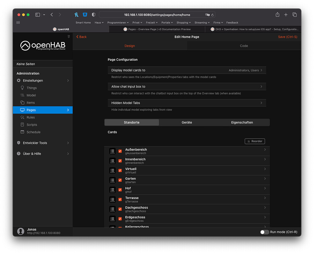 Page "Home" - How to access? - Beginners - openHAB Community