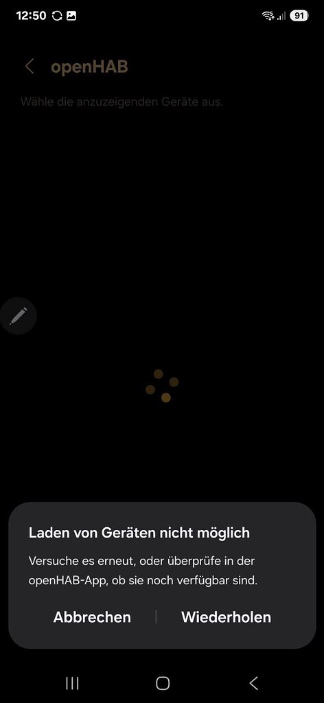 Android Device Control not working - Android App - openHAB Community