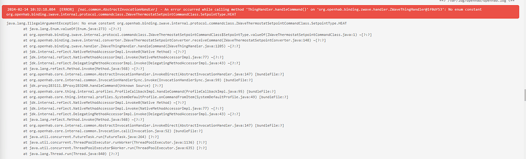 "No enum constan error" for new Comet Z-Wave Radiator controller - Beginners - openHAB Community