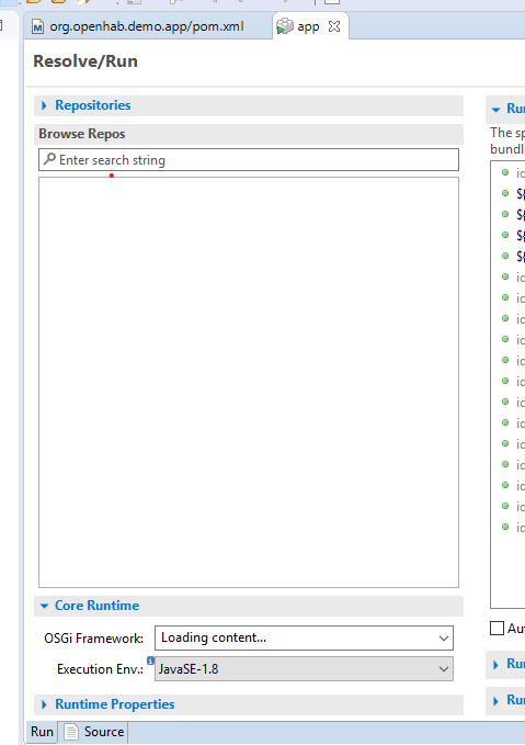 Cannot debug using demo app in Eclipse if version is not updated in pom.xml - IDE & Build ...