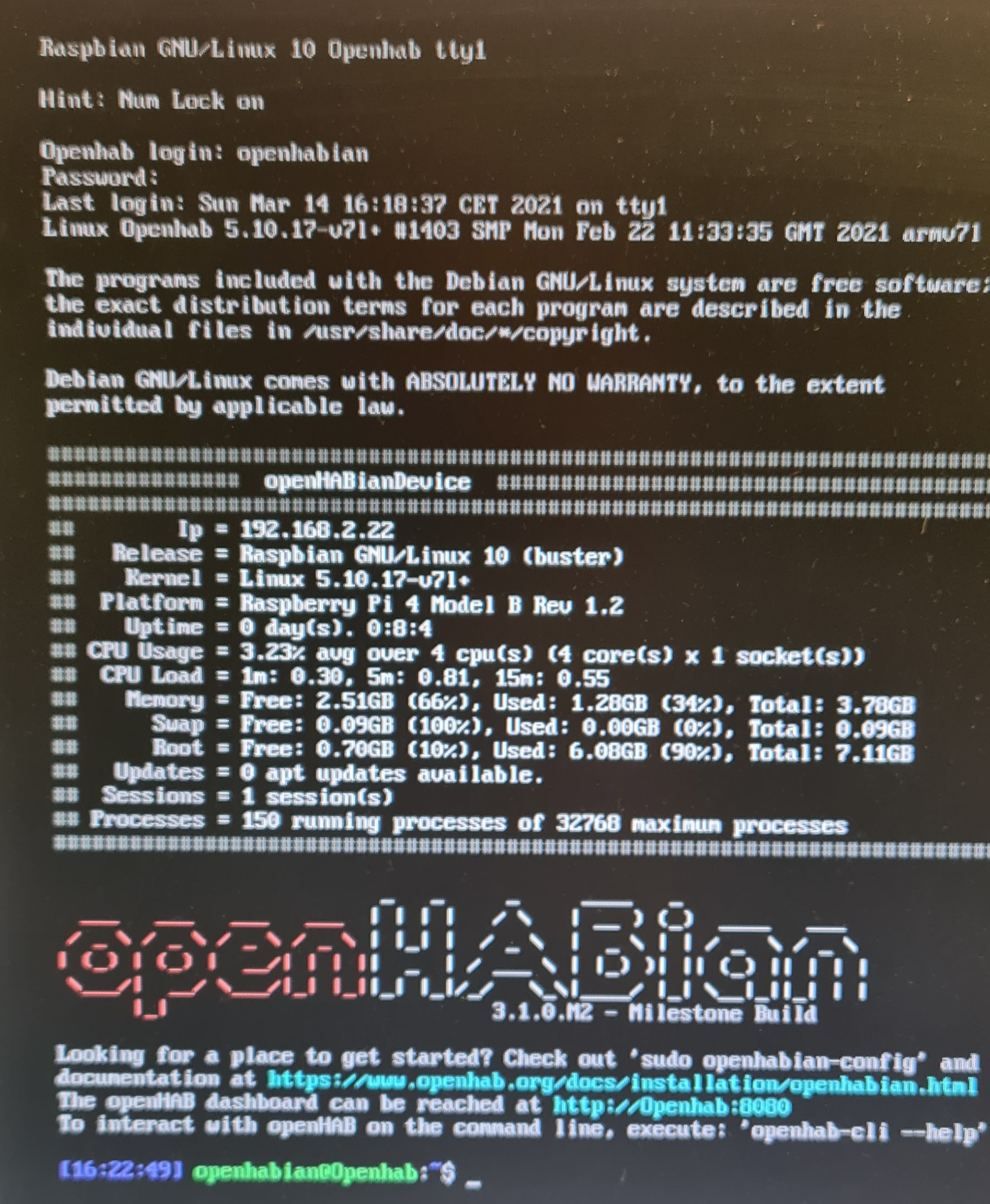 Eth0 no inet openhabian / rpi - Installation - openHAB Community