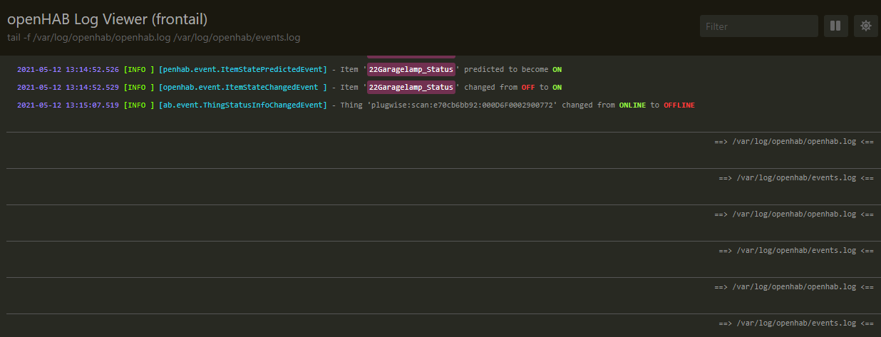 OpenHAB Log Viewer (frontail) stopped everytime after some days logging - openHAB Community